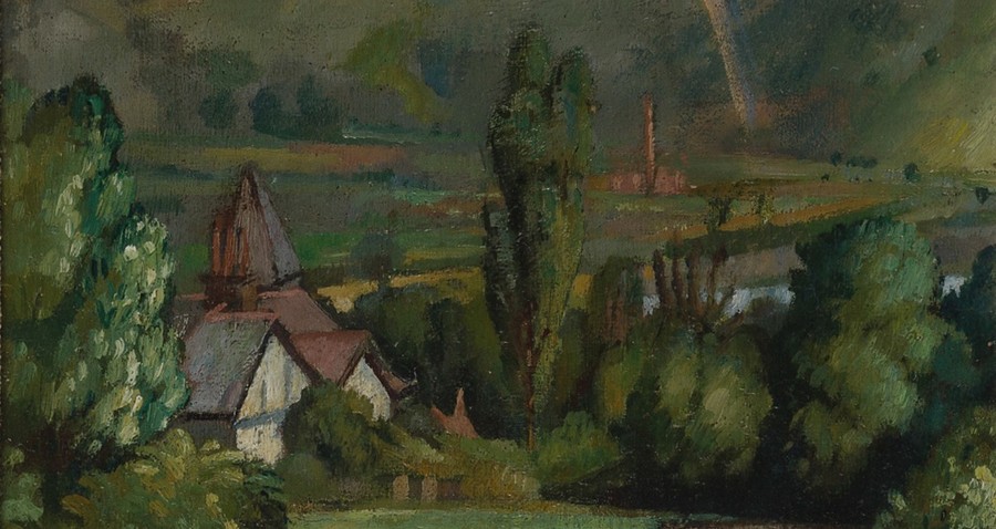 Landscape with Rainbow - Richard Eurich (1903-1992)